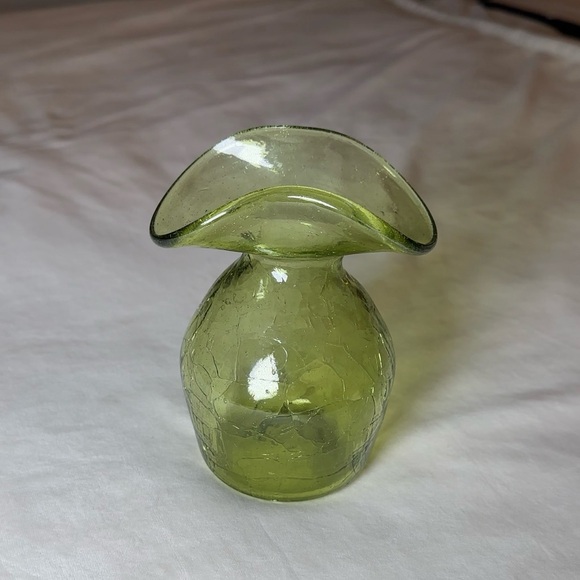 Accents | Vintage Jamestown Va Blenko Style Handblown Crackle Glass ...